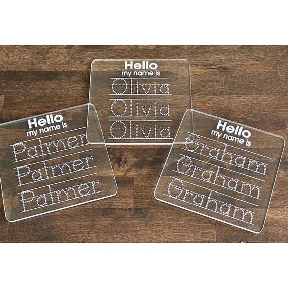 Reusable Name Board for Children Educational Preschool - Etsy