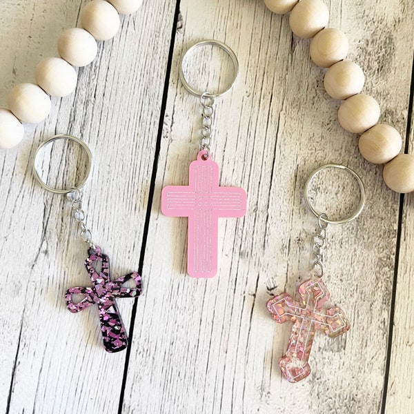 Cross Keychain - Etsy
