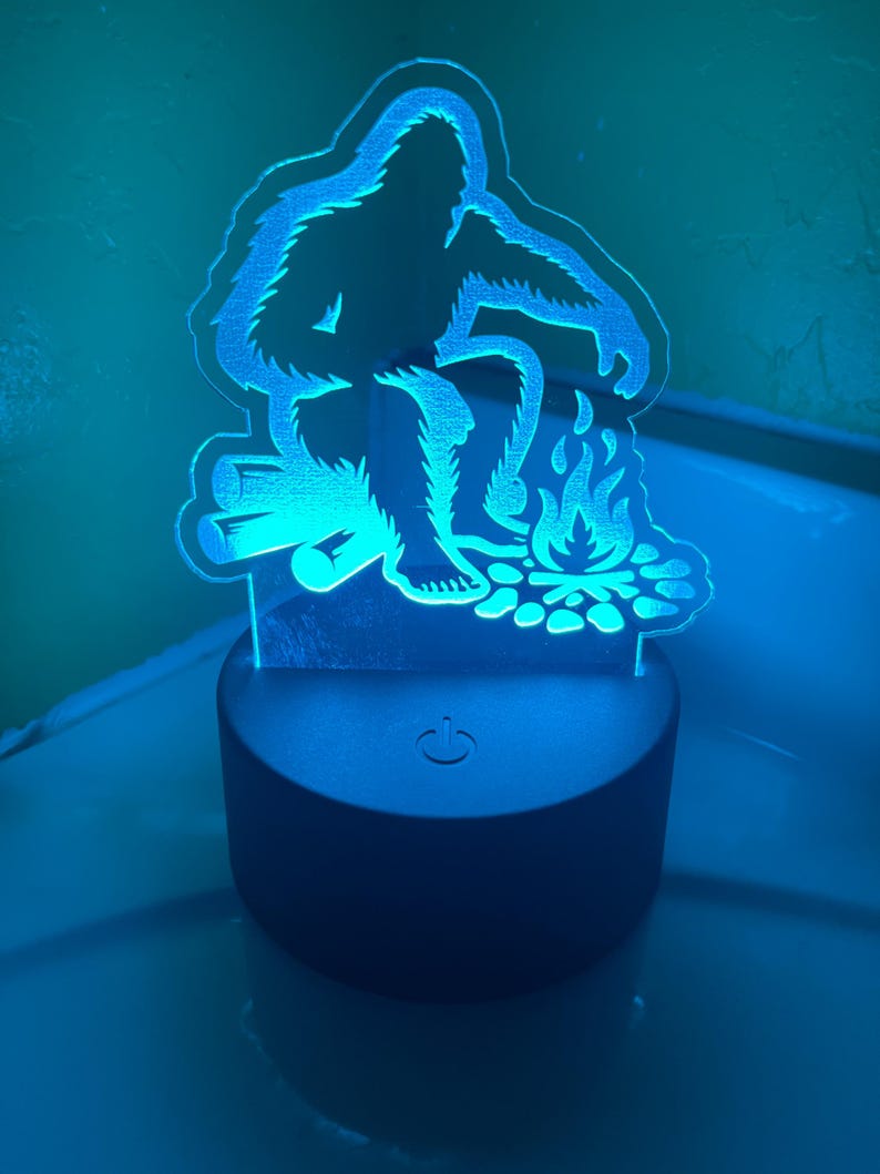 Bigfoot Sasquatch Adventure LED Night Light - Boys Room Decor - Color ...
