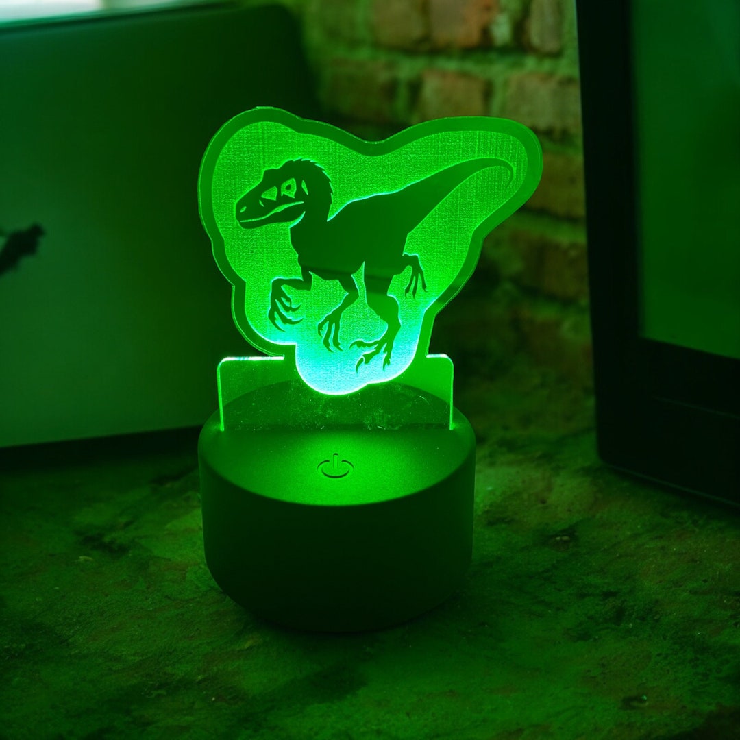 Dinosaur Velcociraptor Raptor LED Color Changing Light - Desk Lamp ...