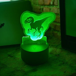 Dinosaur Velcociraptor Raptor LED Color Changing Light - Desk Lamp ...