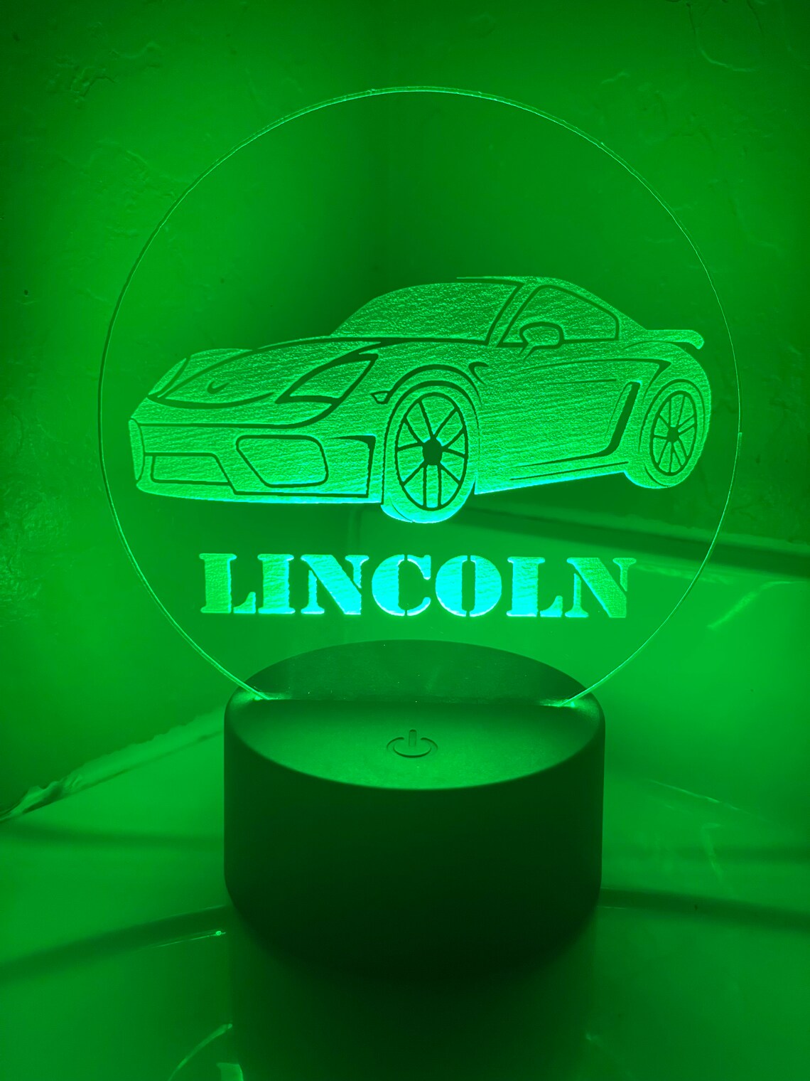 Sports Car Boys LED Night Light - Kids Gift - Color Changing - Home ...
