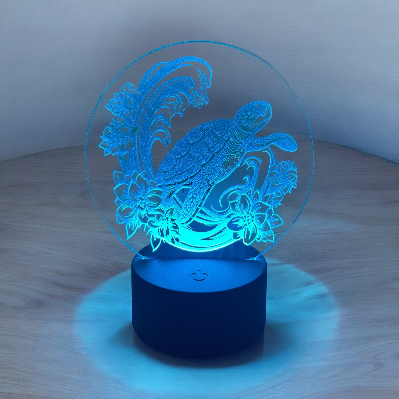 Turtle Ocean LED Nightlight - Swimming Animal Sea Life Desk Lamp Nite ...
