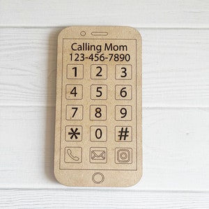 Wooden Toy iPhone for Kids - Pretend Play Learn Phone Number - Smart ...