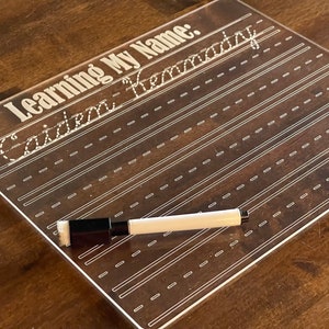 Personalized Cursive Name Board With Practice Lines - Learning Activity ...