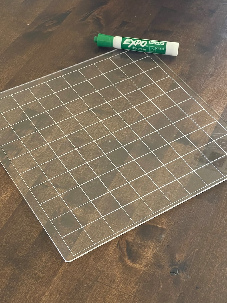 Dry Erase Clear Acrylic Graph Paper Board 1 X 1” Boxes and 10 X 10 Size ...