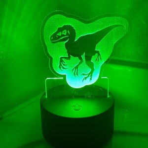 Dinosaur Velcociraptor Raptor LED Color Changing Light - Desk Lamp ...