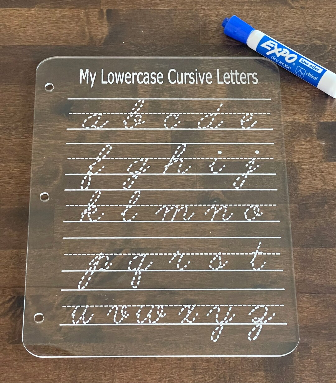 Lowercase Cursive Letter Trace Board - Learning Education School Age ...
