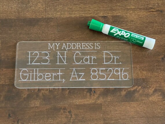 Home Address Trace Board for Kid's Educational School - Etsy