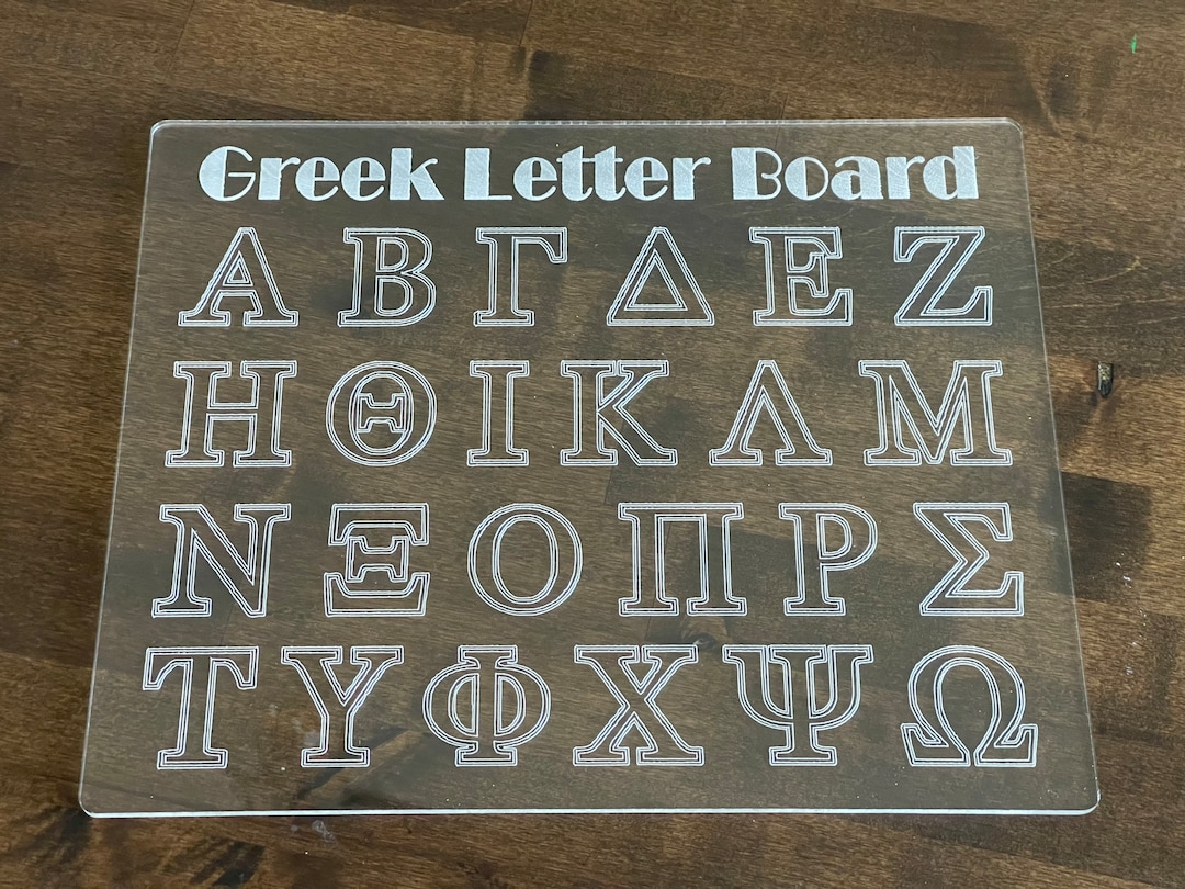 Greek Letter Alphabet Board for Tracing - Kids Educational Tool - Dry ...