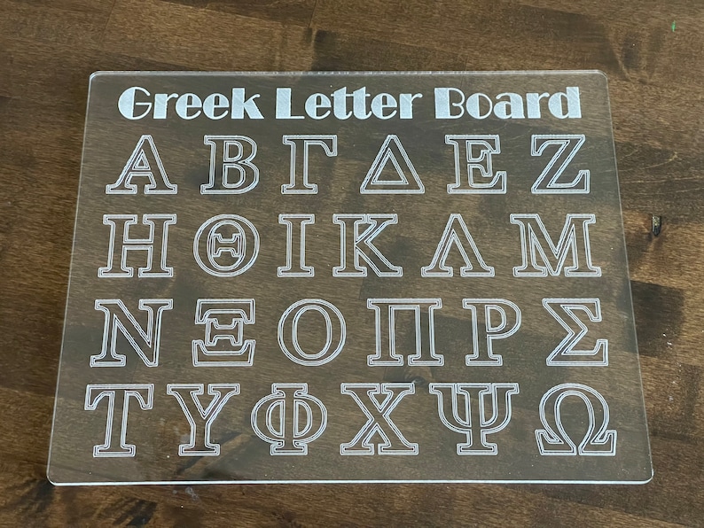 Greek Letter Alphabet Board for Tracing Kids Educational - Etsy