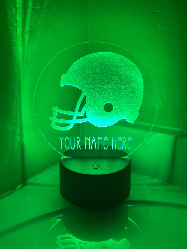 Football LED Light Personalized With Childs Name or Team - Etsy