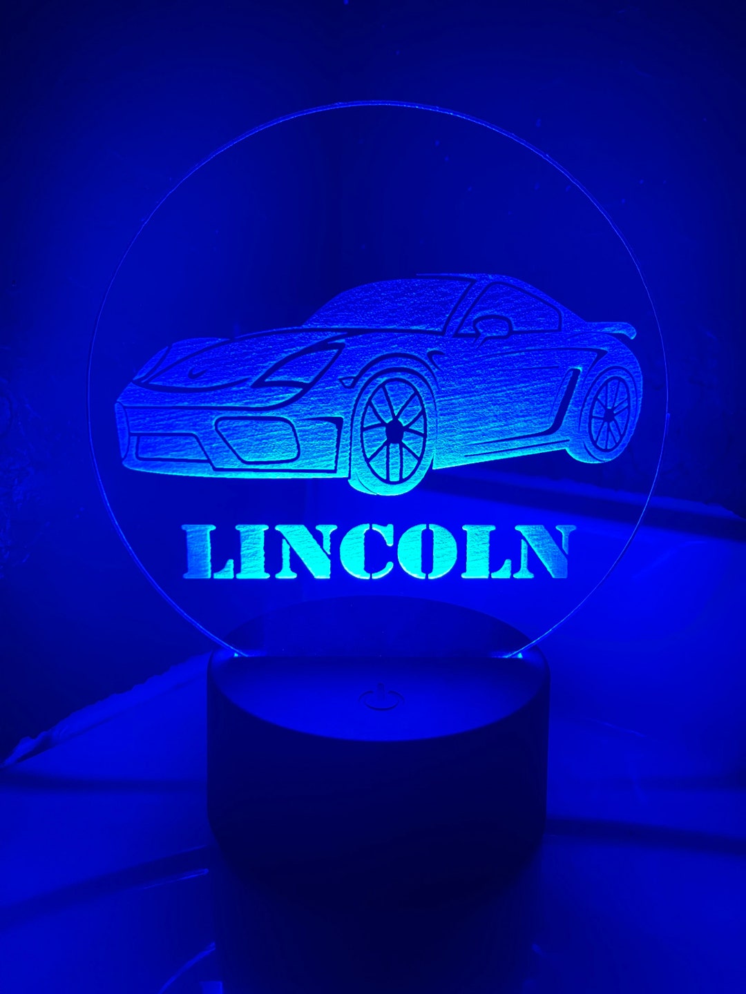 Sports Car Boys LED Night Light - Kids Gift - Color Changing - Home ...