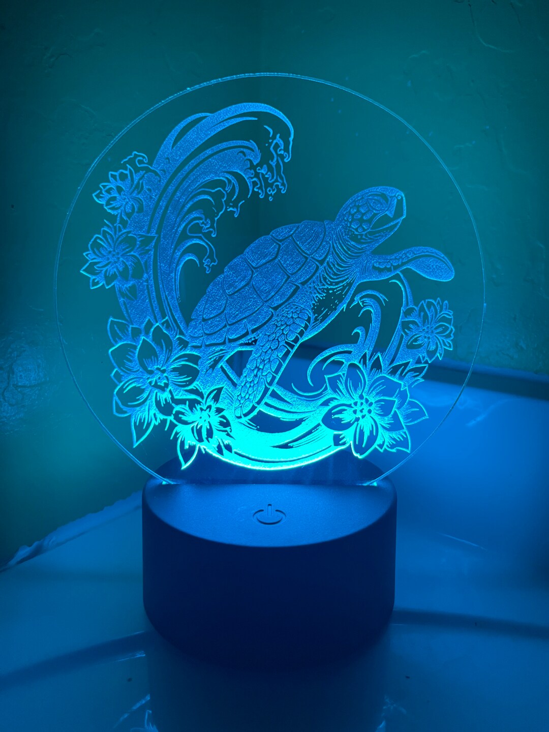 Turtle Ocean LED Nightlight - Swimming Animal Sea Life Desk Lamp Nite ...