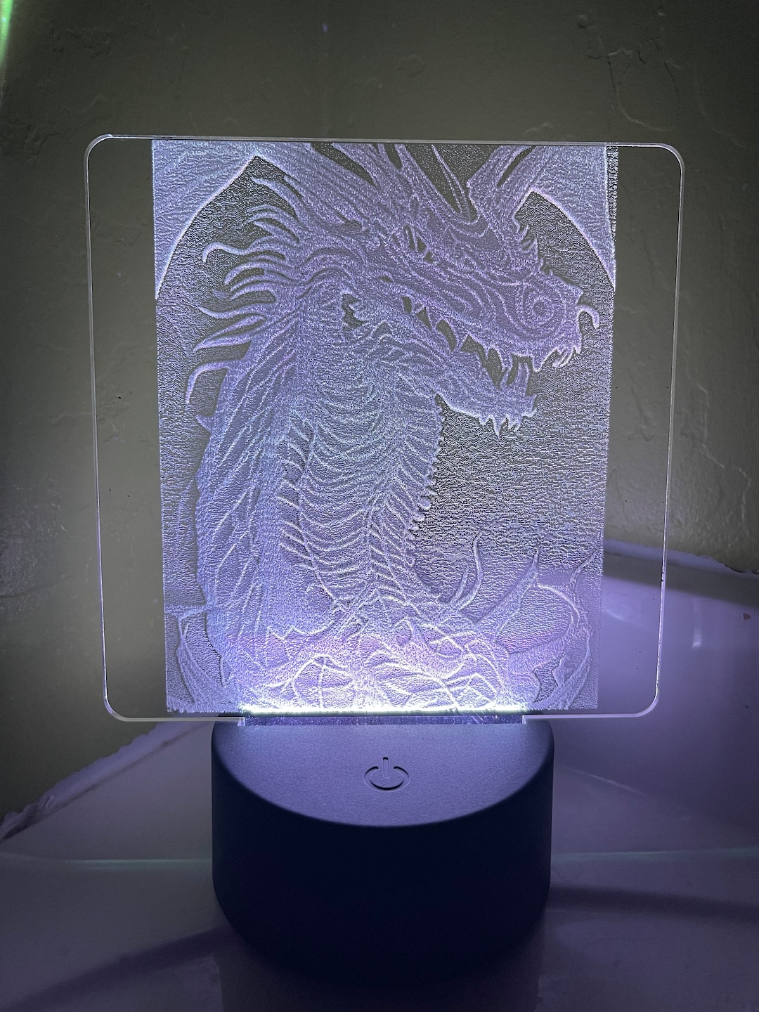 Dragon LED Night Light for Kids - Bedroom Desk Lamp Decor RGB Acrylic ...