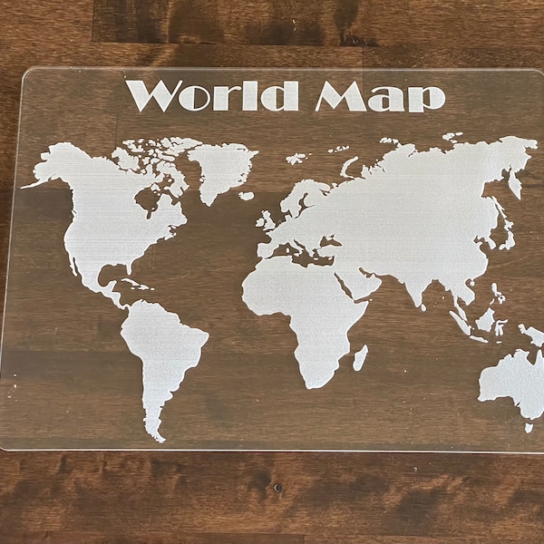 World Map Board for Learning - Etsy