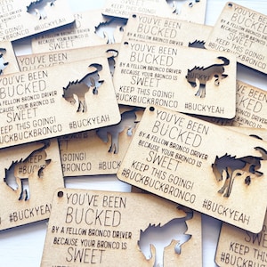 Buck Buck Bronco Wood Tags - Vehicle Car Truck - Pony Horse Buckyeah ...