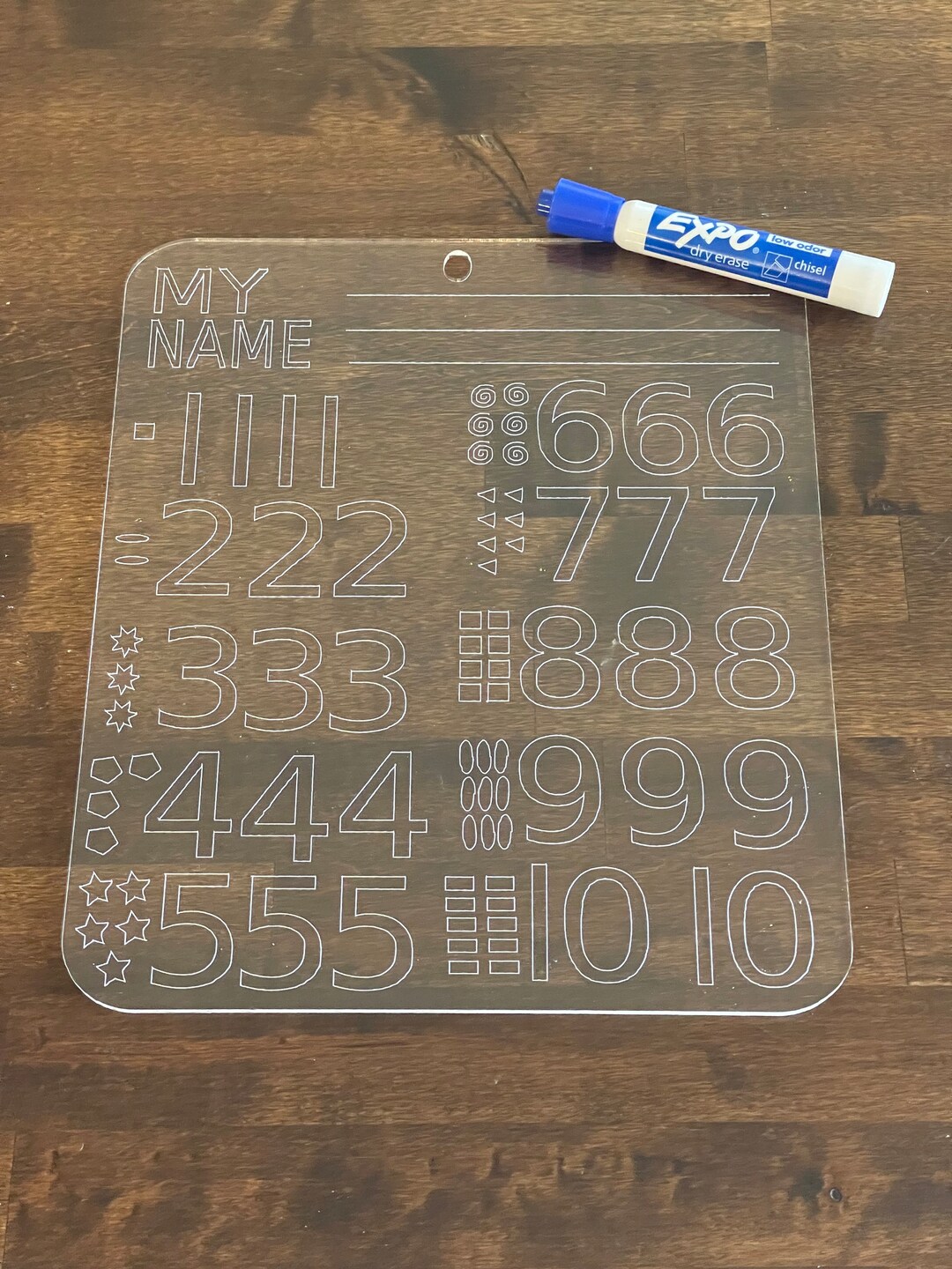 Learning Numbers 1 to 10 Acrylic Board - Counting Objects - Kids ...