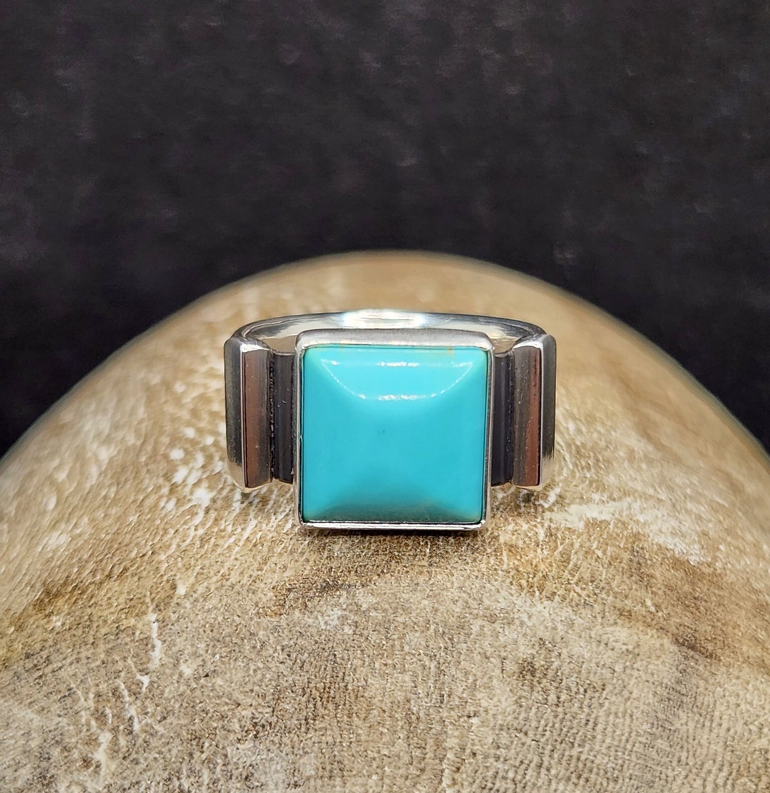 Beth Dutton Inspired Sterling Silver and Arizona Turquoise Ring- Size 7 ...