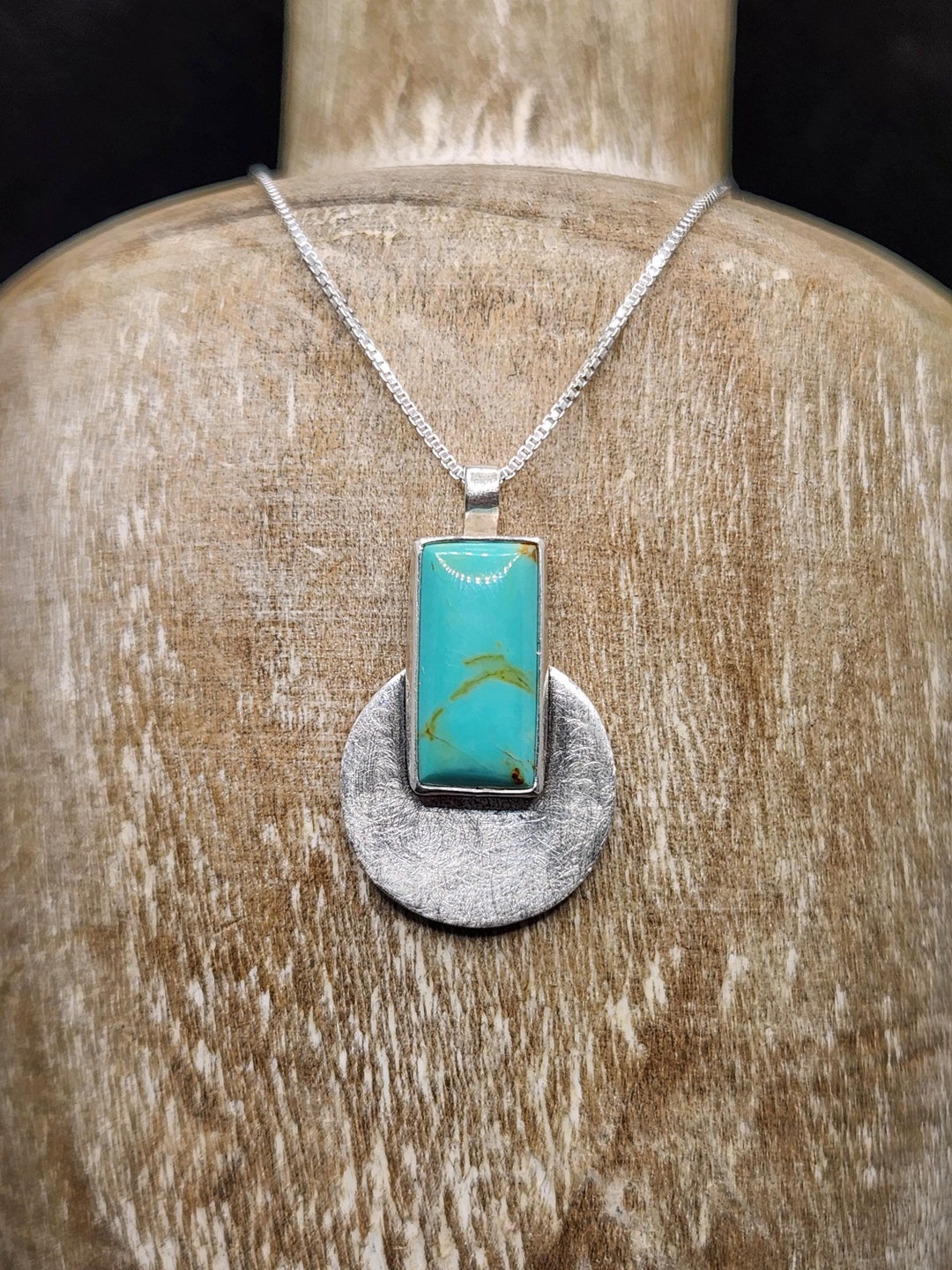 Beth Dutton Inspired Kingman Turquoise Necklace- Sterling Silver (#987) - Etsy