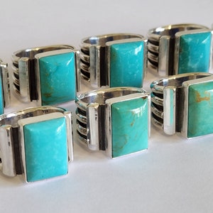 Beth Dutton Inspired Turquoise and Sterling Silver Large Statement Ring ...