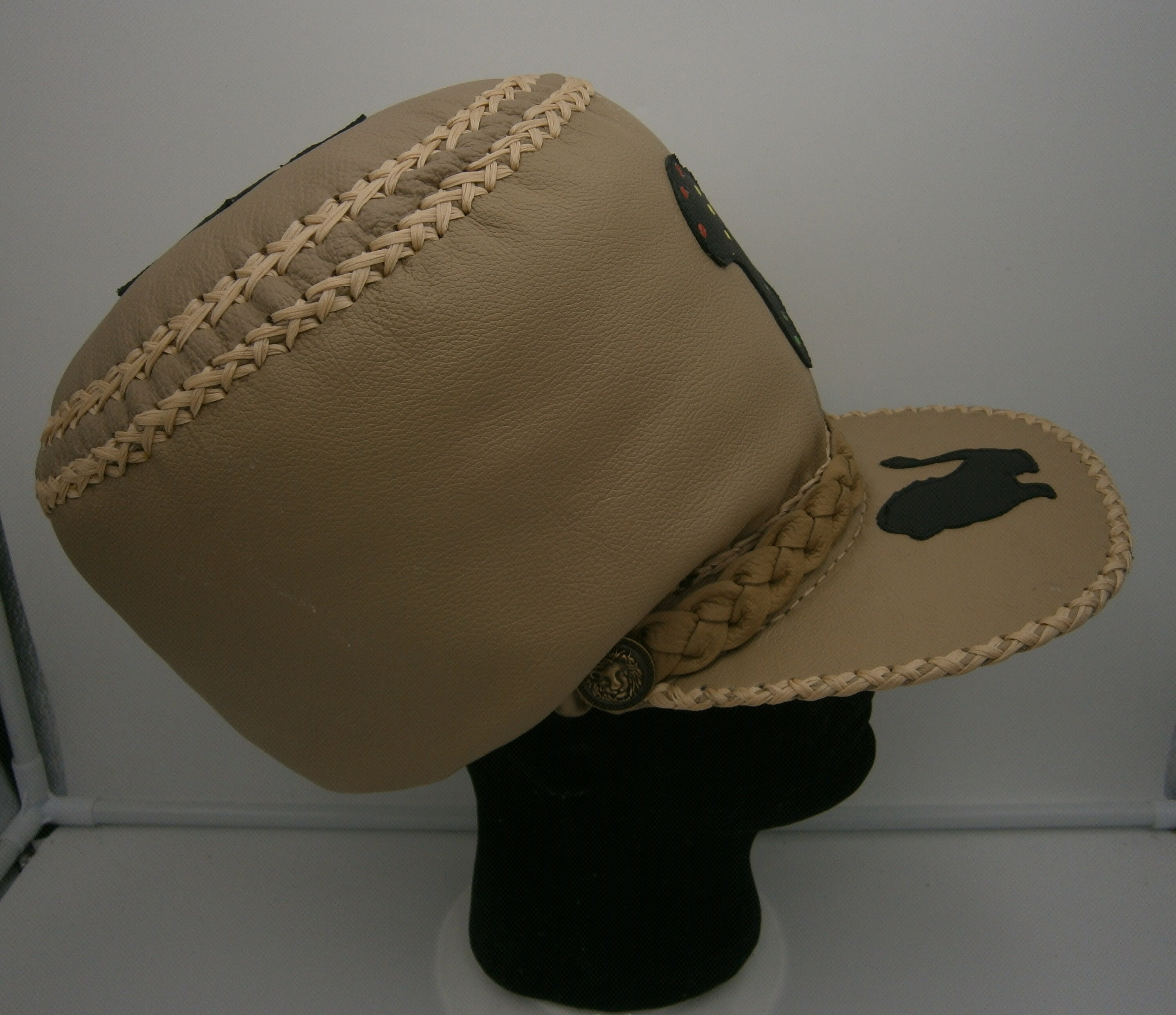 XL/XXXL Rasta Crown in Light Brown Leather With Star of David, Africa ...