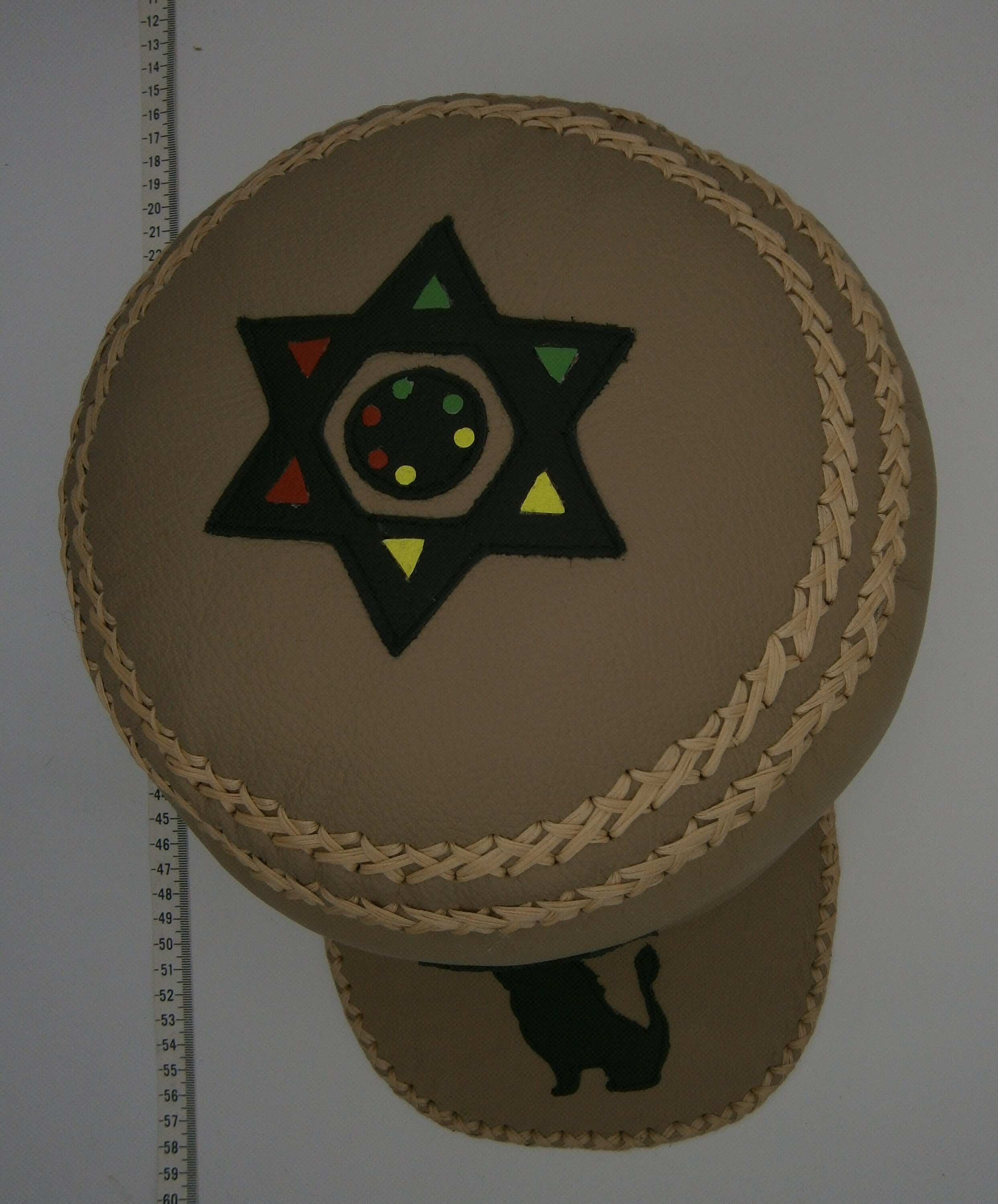 XL/XXXL Rasta Crown in Light Brown Leather With Star of David, Africa ...