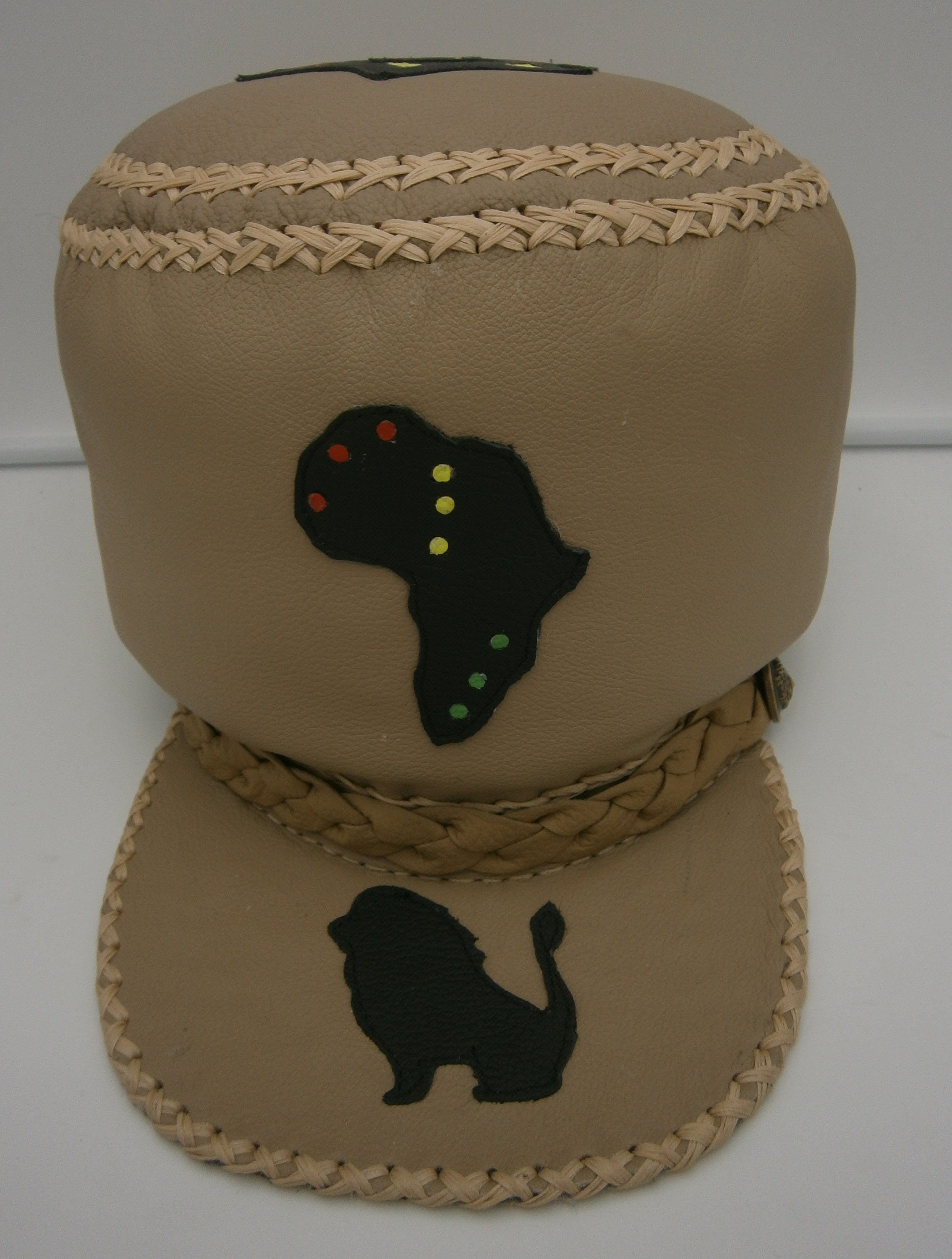 XL/XXXL Rasta Crown in Light Brown Leather With Star of David, Africa ...