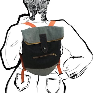 Instant PDF Download Knapsack, Back Pack, Ruck Sack Sewing Pattern With ...