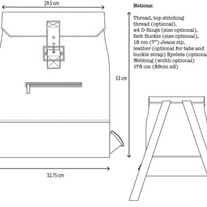 Instant PDF Download Knapsack, Back Pack, Ruck Sack Sewing Pattern With ...