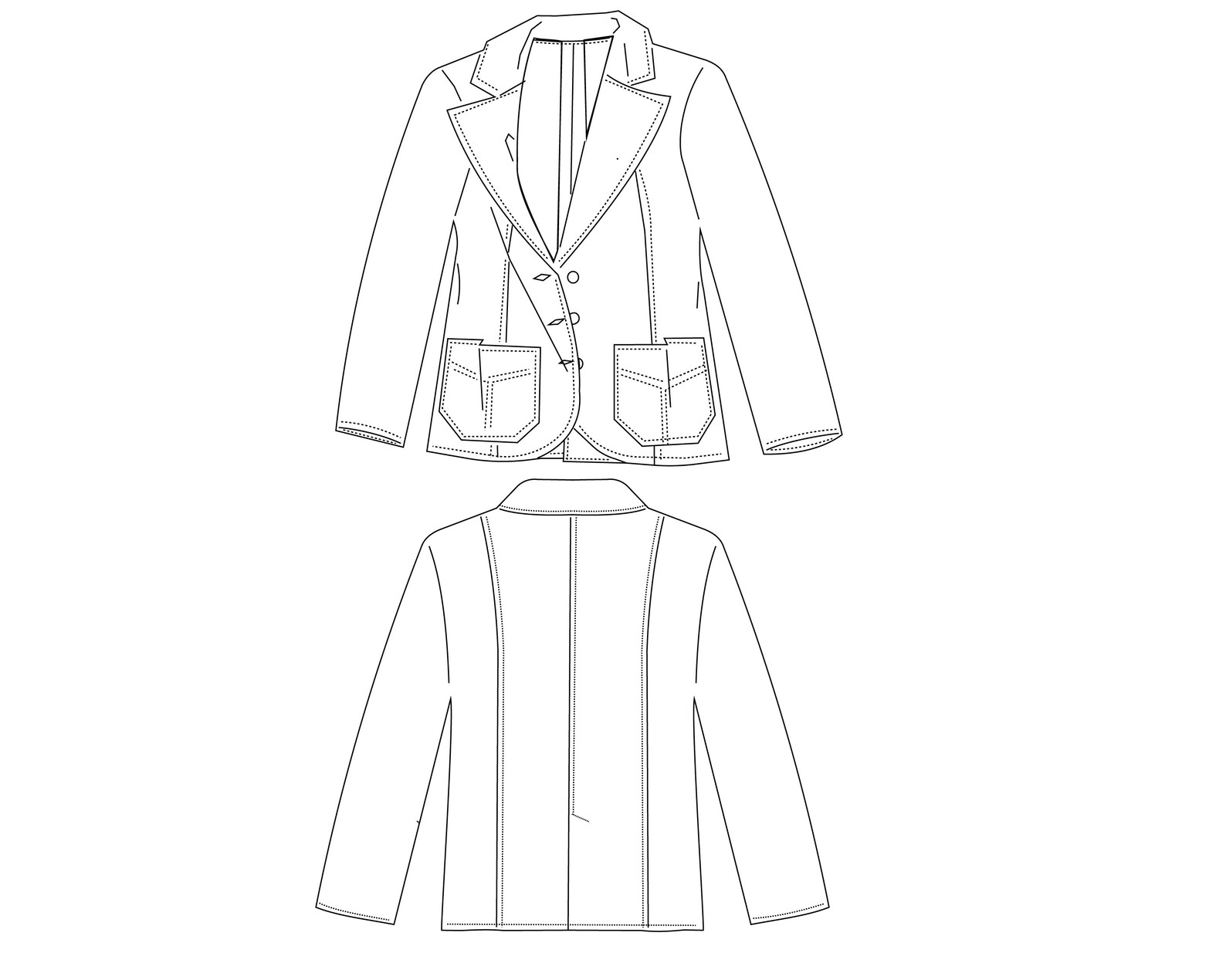 Simple Sew Blazer Pdf Jacket Pattern Sewing Tutorial for Plus - Etsy UK