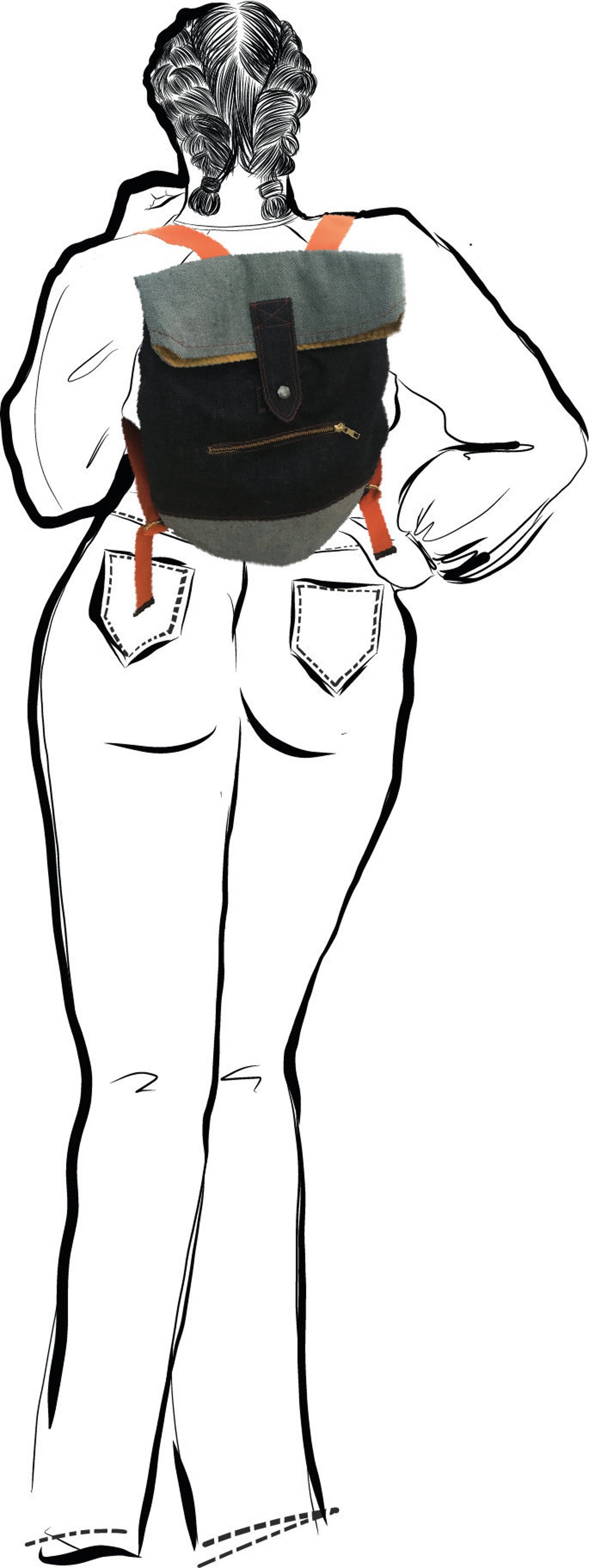 Instant PDF Download Knapsack, Back Pack, Ruck Sack Sewing Pattern With ...