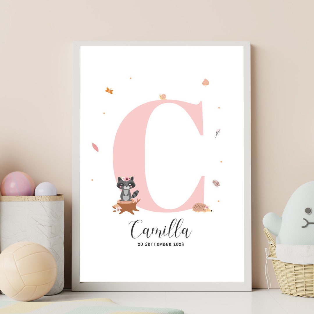 Initial Letter Name Poster Name Print Alphabet Name Letter ...