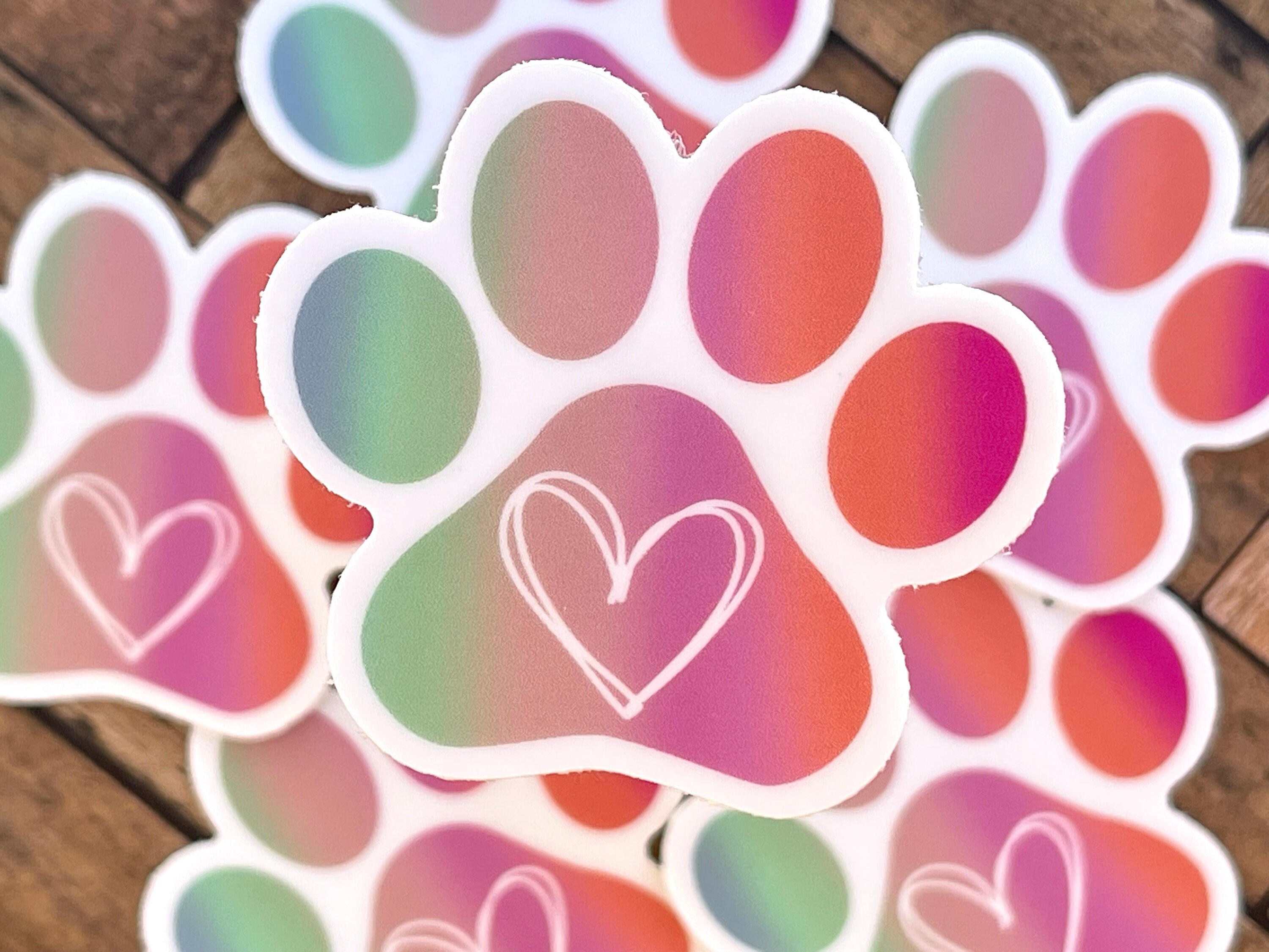 Paw Print Sticker - Etsy