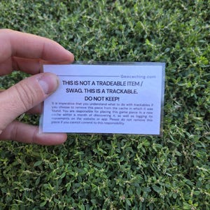 Geocaching Trackable Card - Keep Trackables Safe - Geocaching Supplies ...