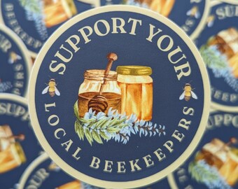 Support Local Beekeeper Sticker - Etsy