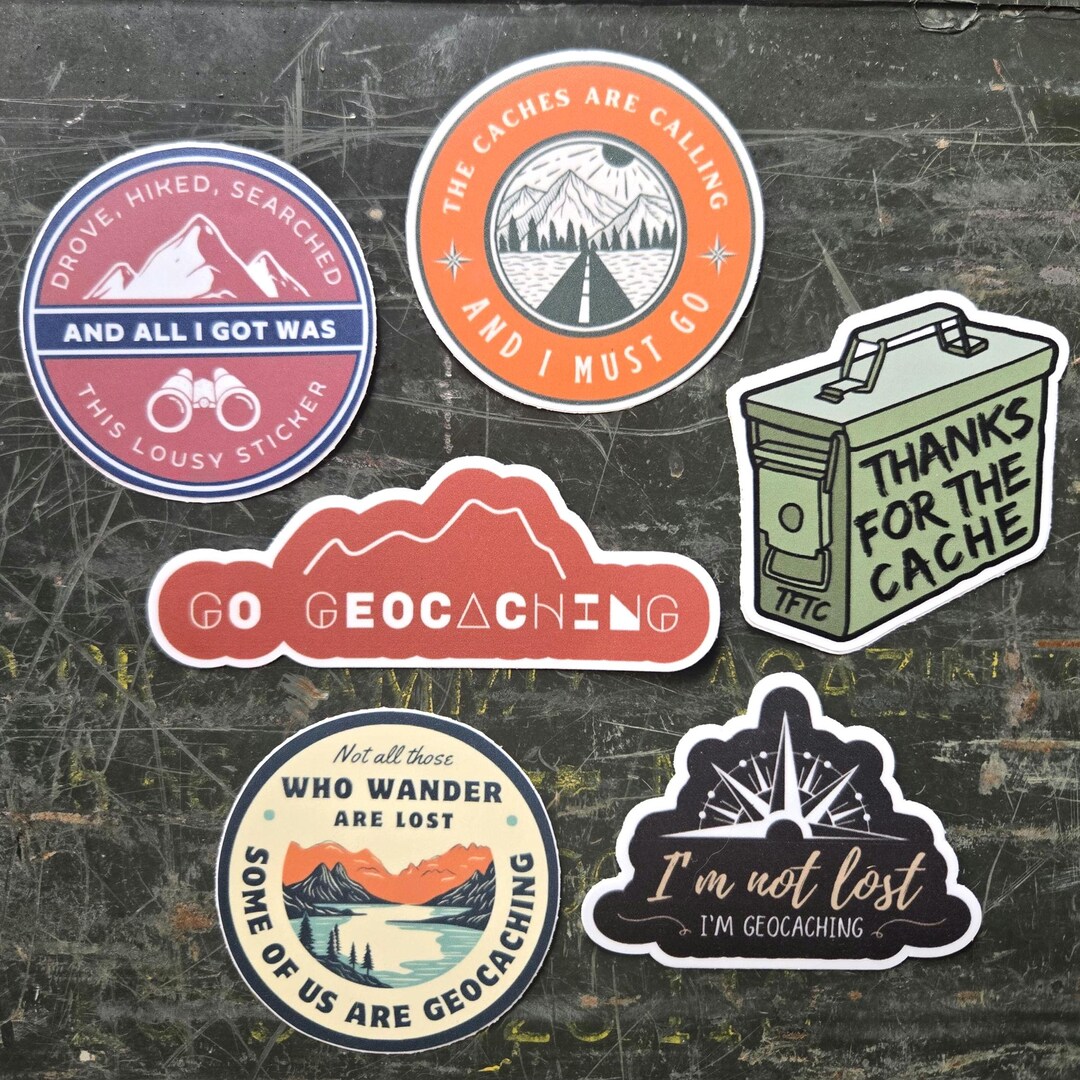 Geocaching Stickers – Weatherproof Vinyl Decal Pack - Etsy