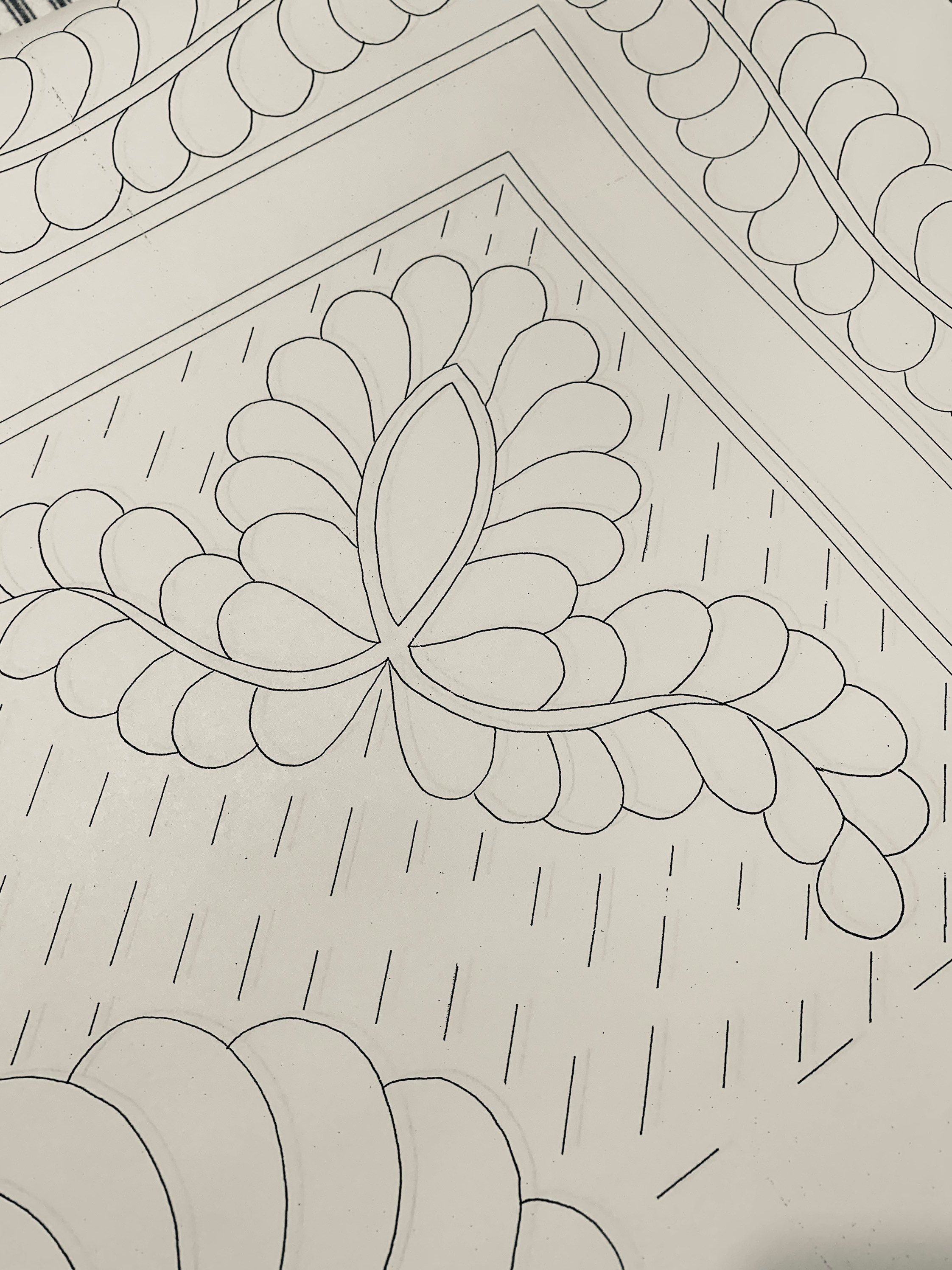 Hand Quilting Feather Medallion Pattern by Rosemary Makhan - Etsy