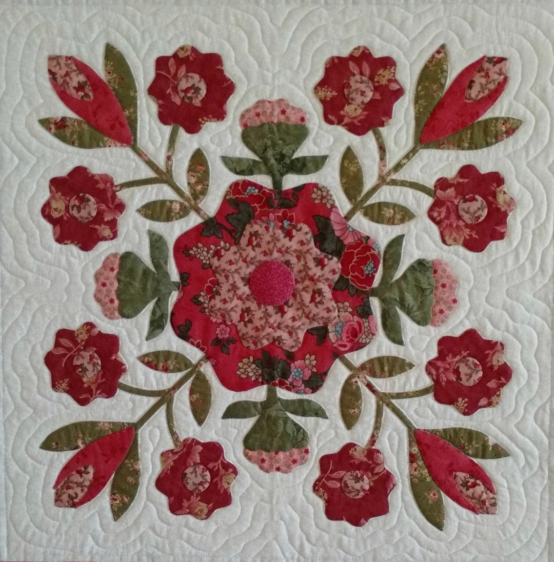 Canadiana Rose Applique Quilt Pattern - Etsy