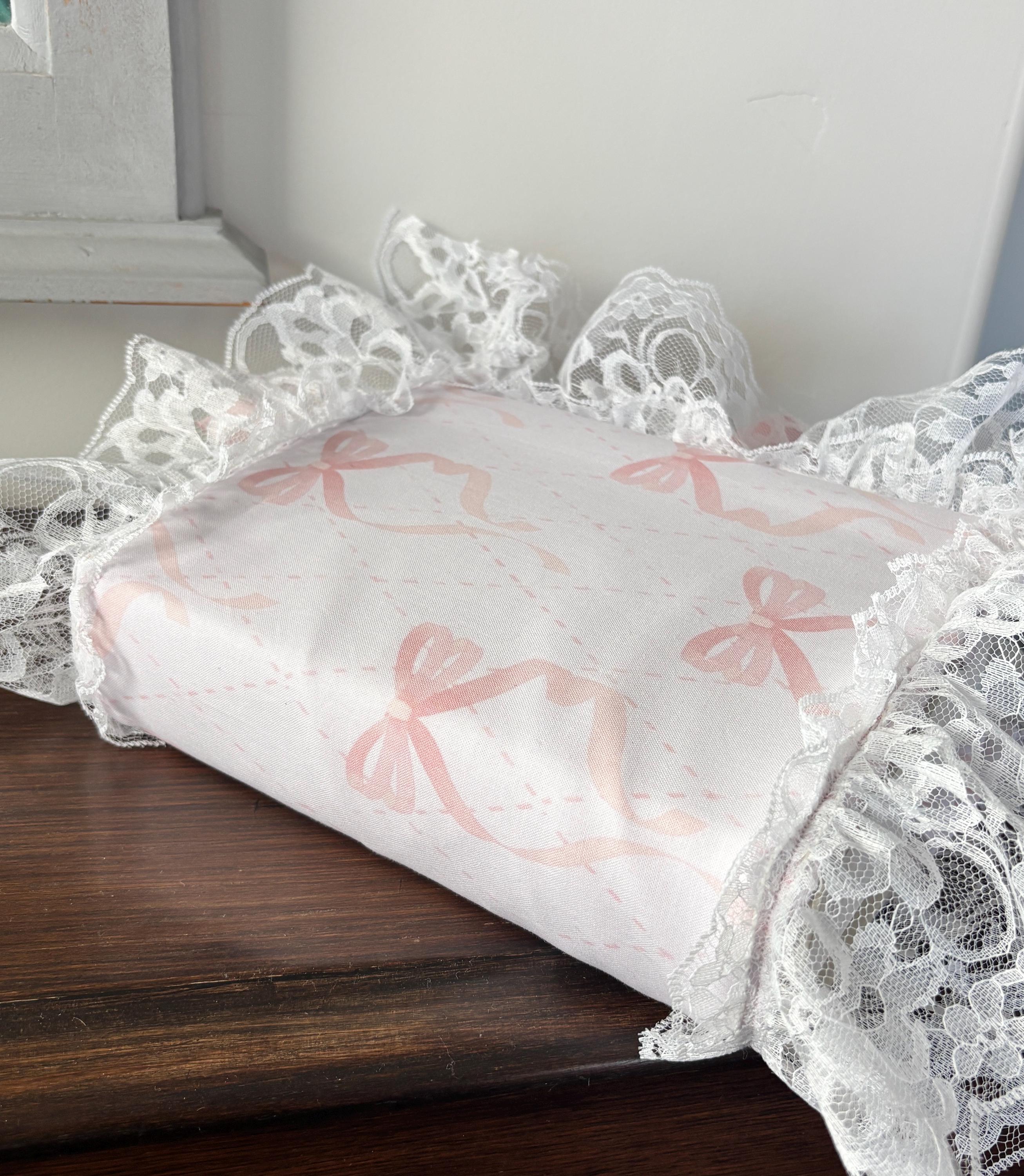Frilly Bible Cover, Shabby Chic Pink Ribbon & Lace Scripture Case - Etsy