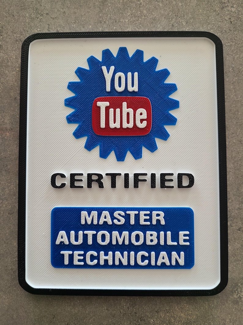 Certified Youtube Mechanic Sign - Etsy