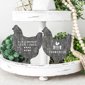 Distressed Wood With 2 Digital Farm Fresh Design Options for ...