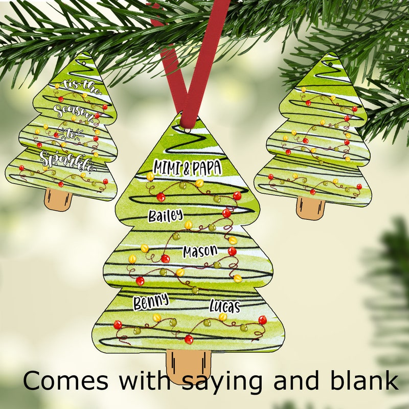 Christmas Tree Words - Etsy