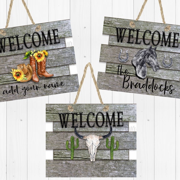 Western Welcome Sign - Etsy