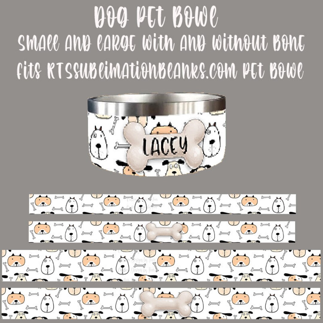 Dog Bowl Design With Place to Personalize 4 Files - Instant Download ...
