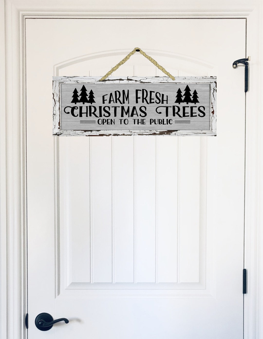 Farm Fresh Christmas Trees rectangle de conception de sublimation de ...