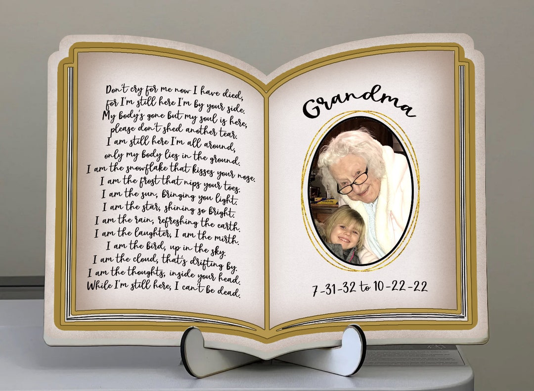 Memorial Book Photo Frame Add Names, Dates, Sentiment Instant Download ...