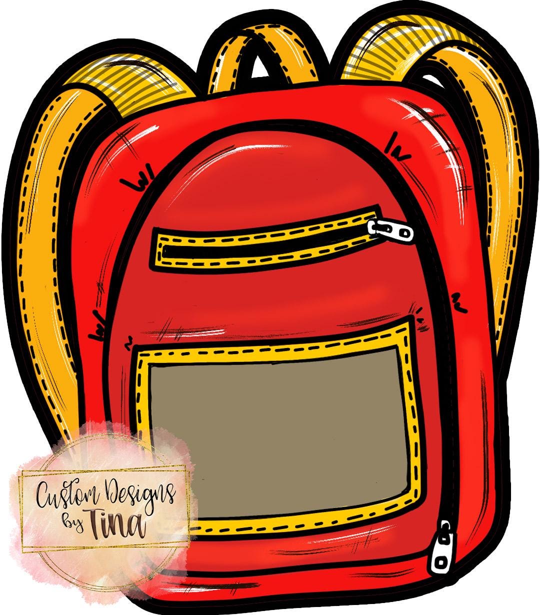 Cute Backpack Design for Bag Tags, Ornaments and More Instant Download ...
