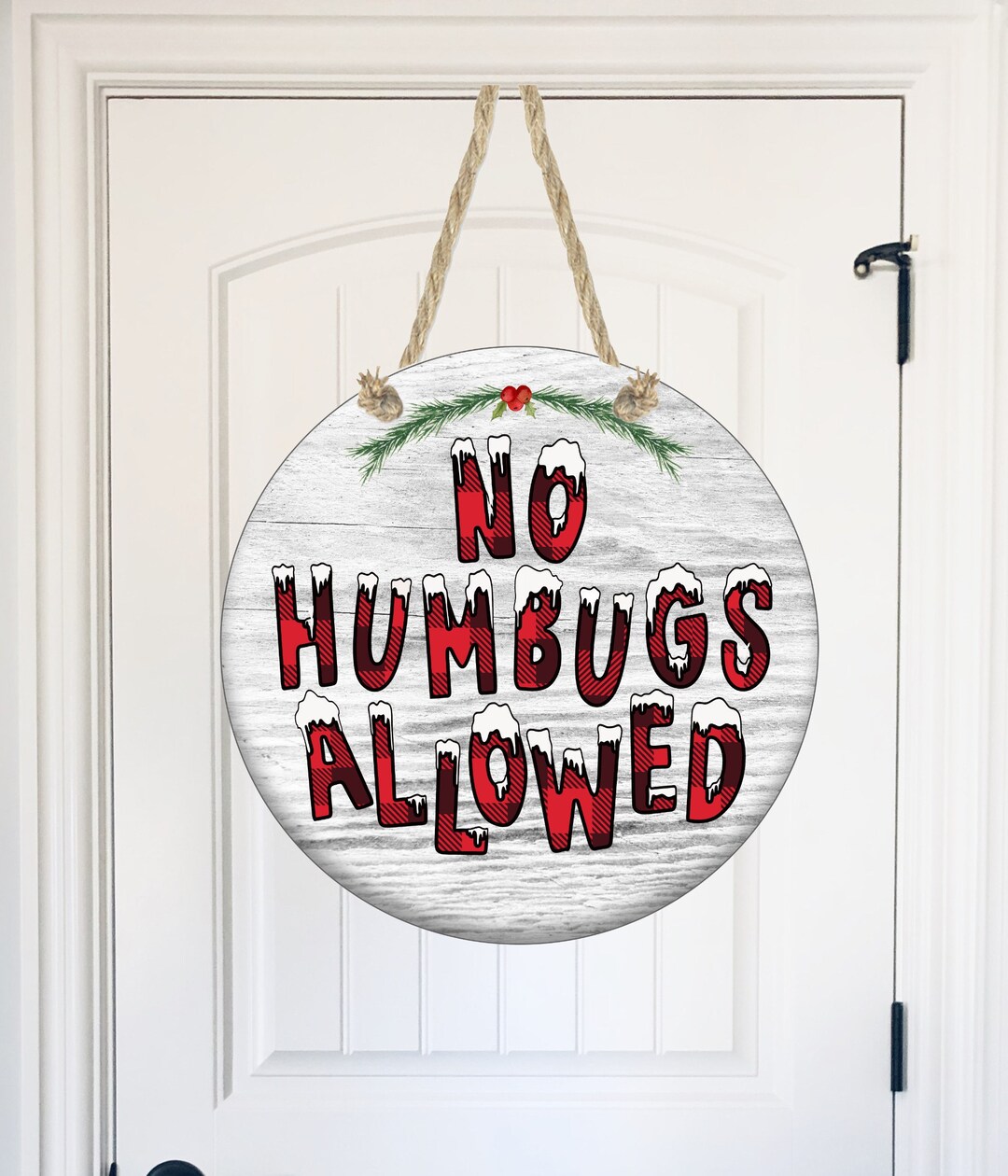 NO HUMBUGS ALLOWED! Buffalo Plaid Digital Design Hardboard Sublimation ...