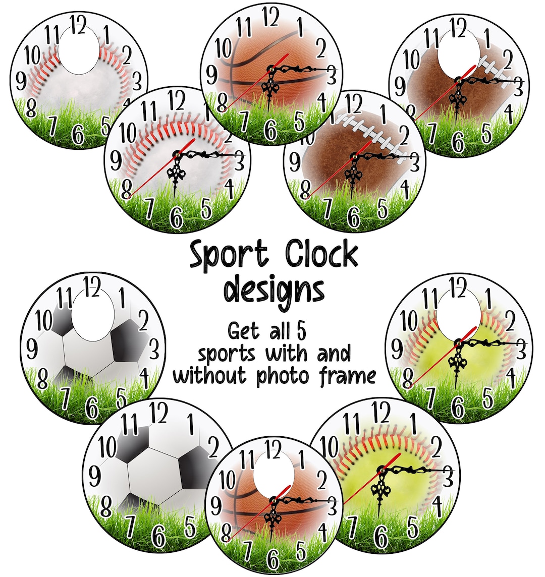 Sports Clocks Get 10 Options With and Without Photo Spot Instant ...